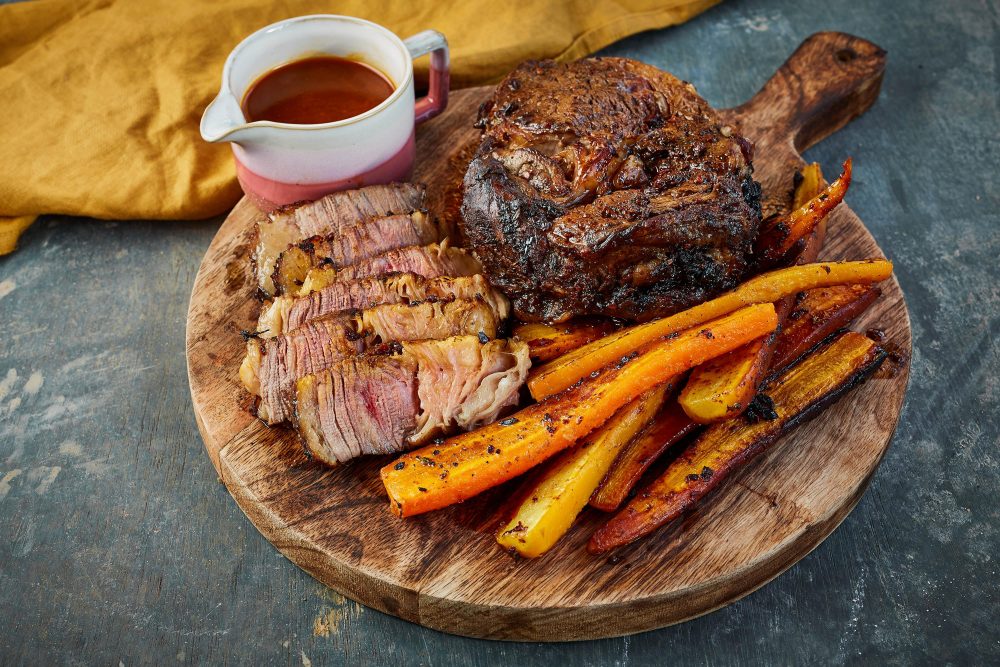 Black garlic and chipotle roast beef with beef dripping carrots – Bart ...