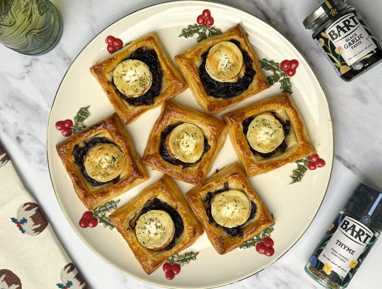 Black garlic caramelised onion and goat's cheese tartlets – Bart ...
