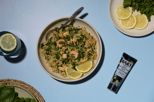 Mediterranean Prawn Orzo – Bart Ingredients