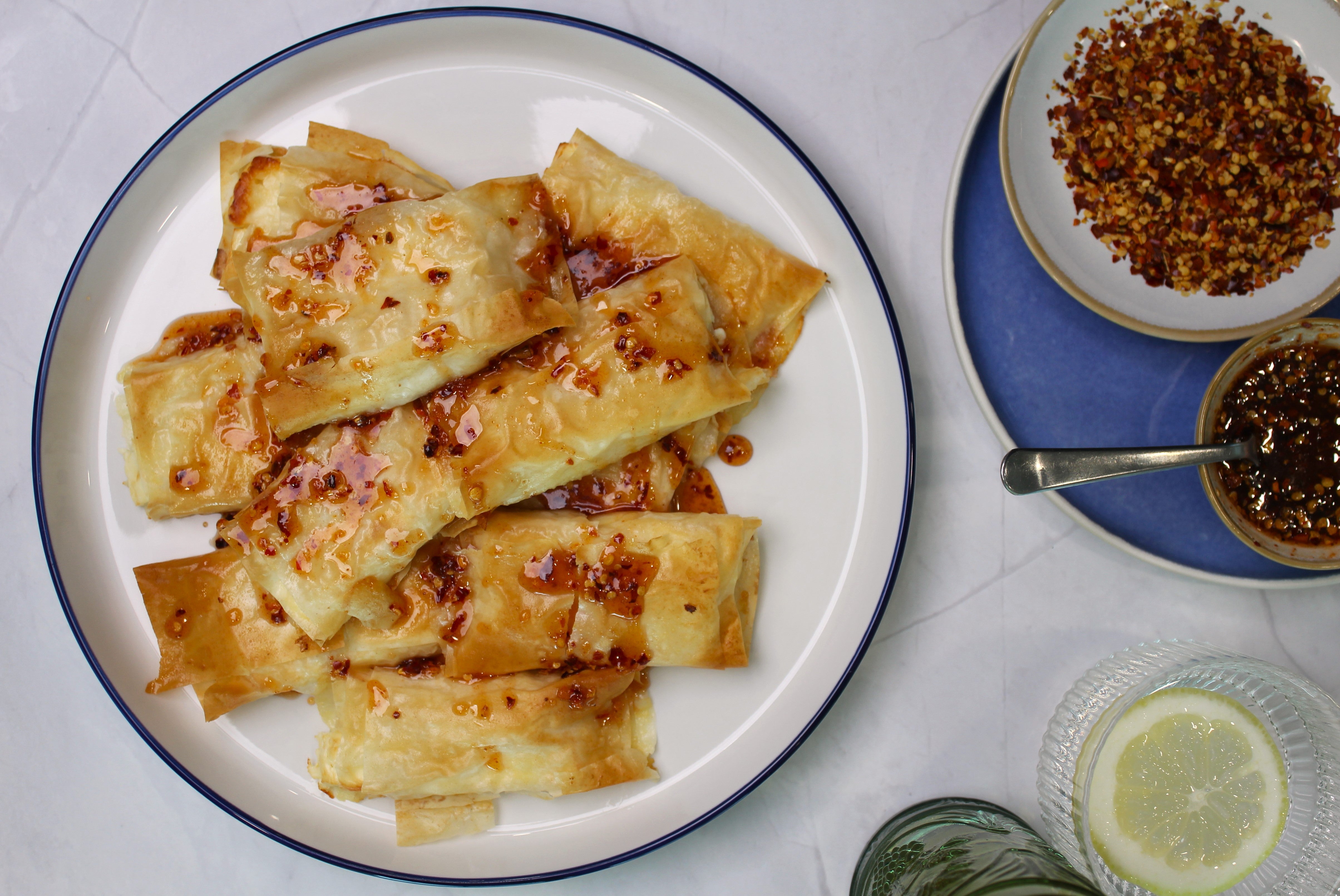 Feta and Halloumi Filo Parcels – Bart Ingredients