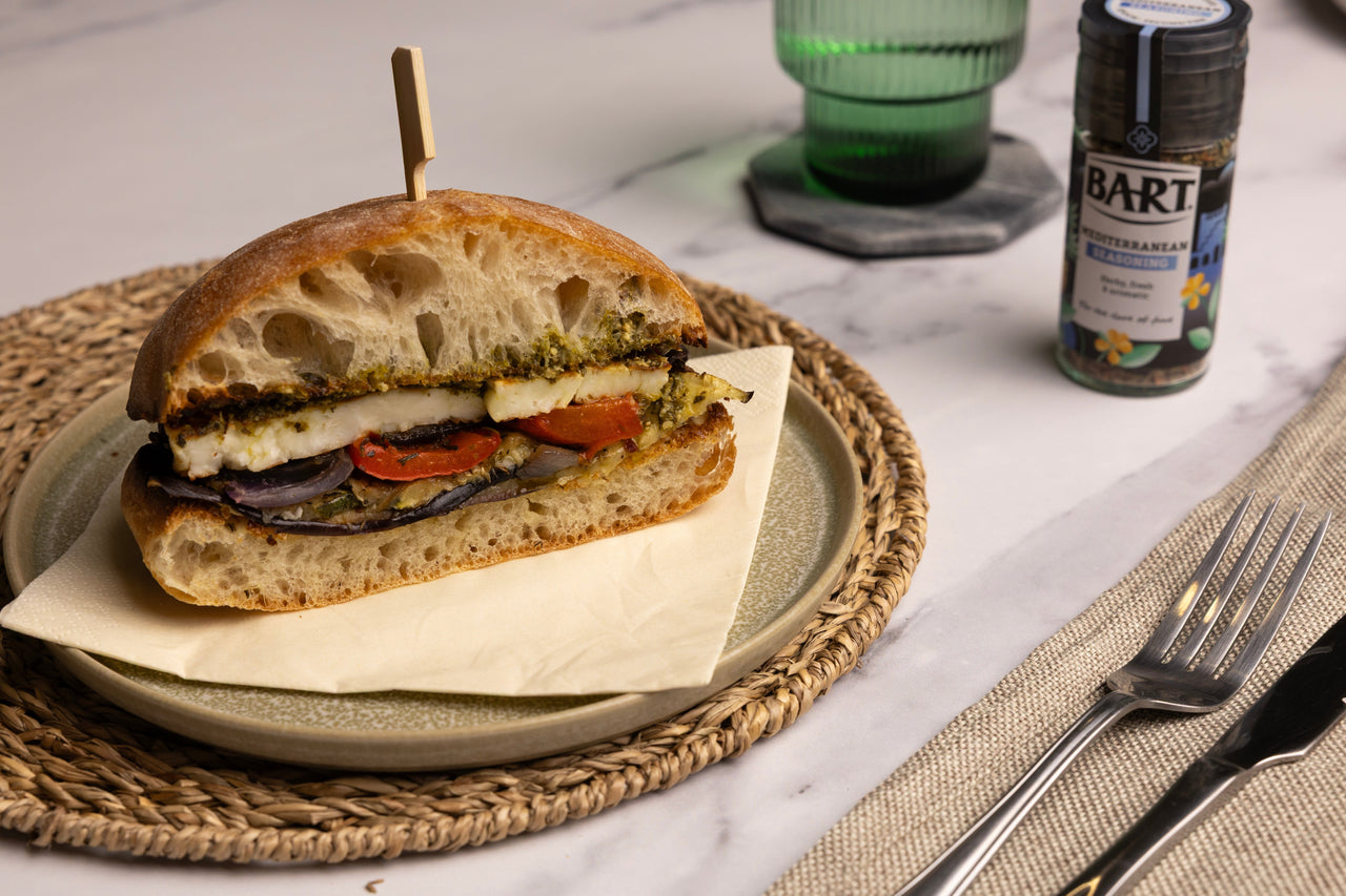 Halloumi and Roast Vegetable Ciabatta – Bart Ingredients